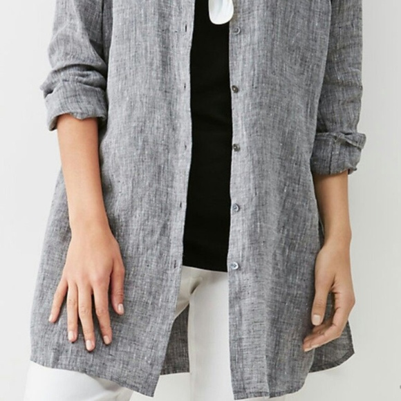 J. Jill | Tops | New J Jill Linen Yard Dyed Tunic Cottagecore Mp | Poshmark